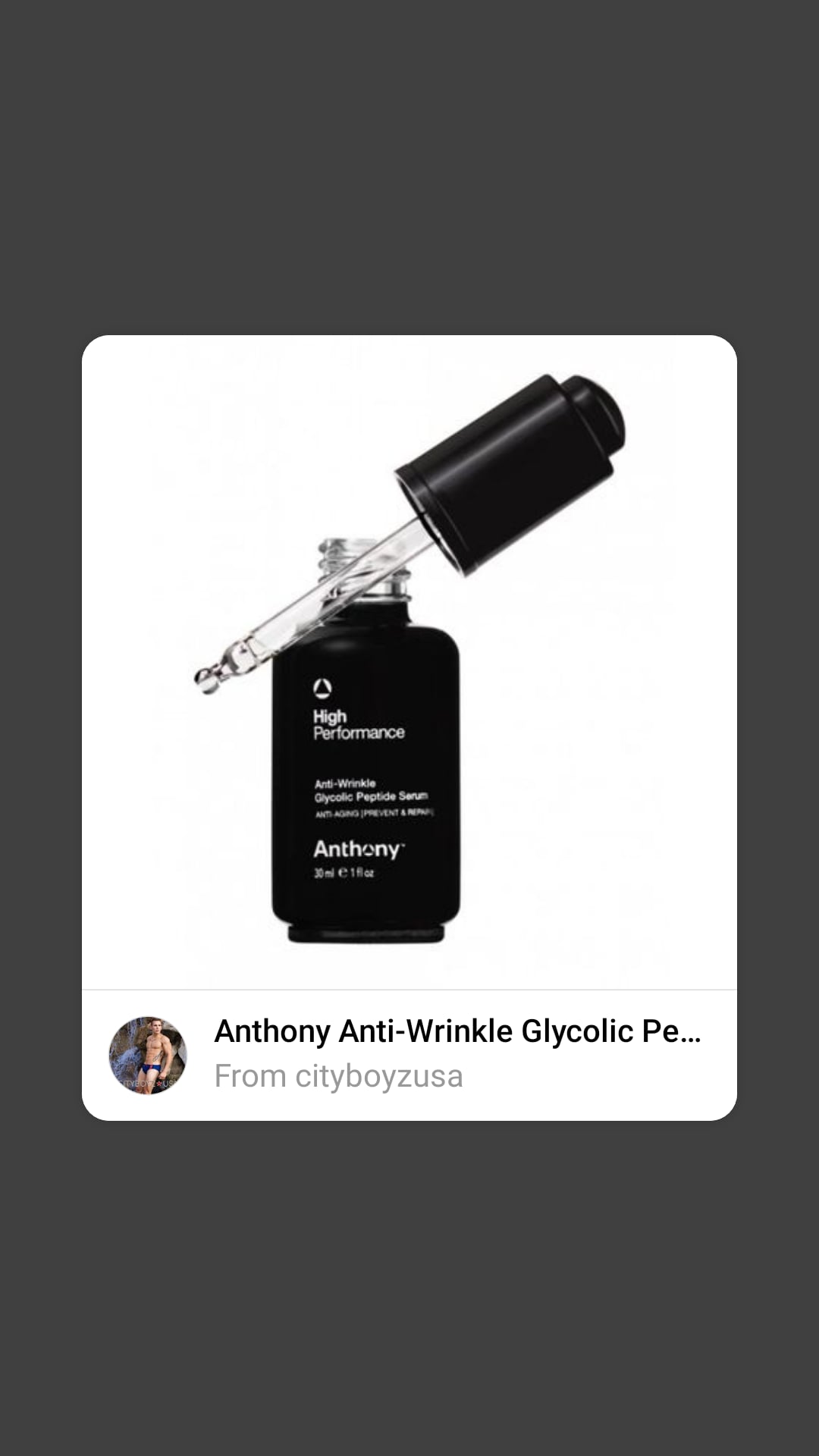 Anthony Anti-Aging Glycolic Peptide Serum | CITYBOYZ★USA